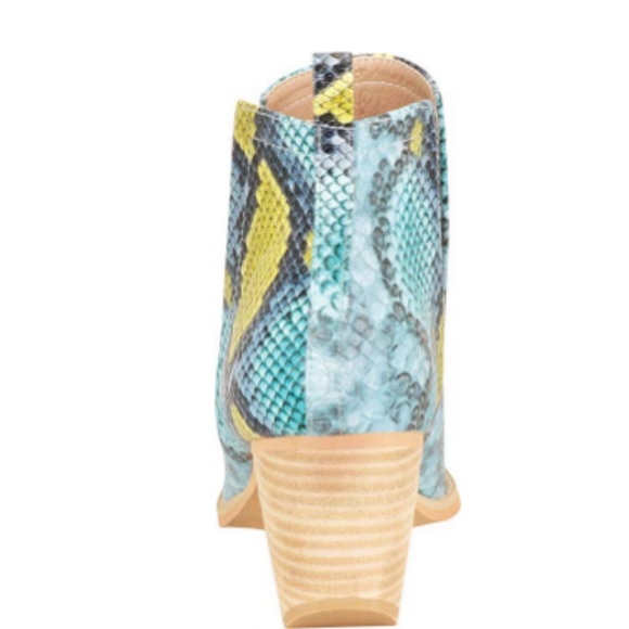 S. the Widow | Shoes | Judith Snakeskin Print Western Ankle Booties ...